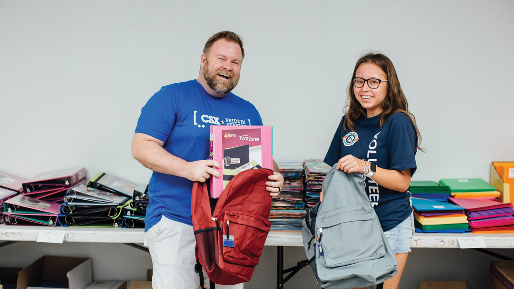 CSX Helps Military Kids with School Supplies - Operation Homefront