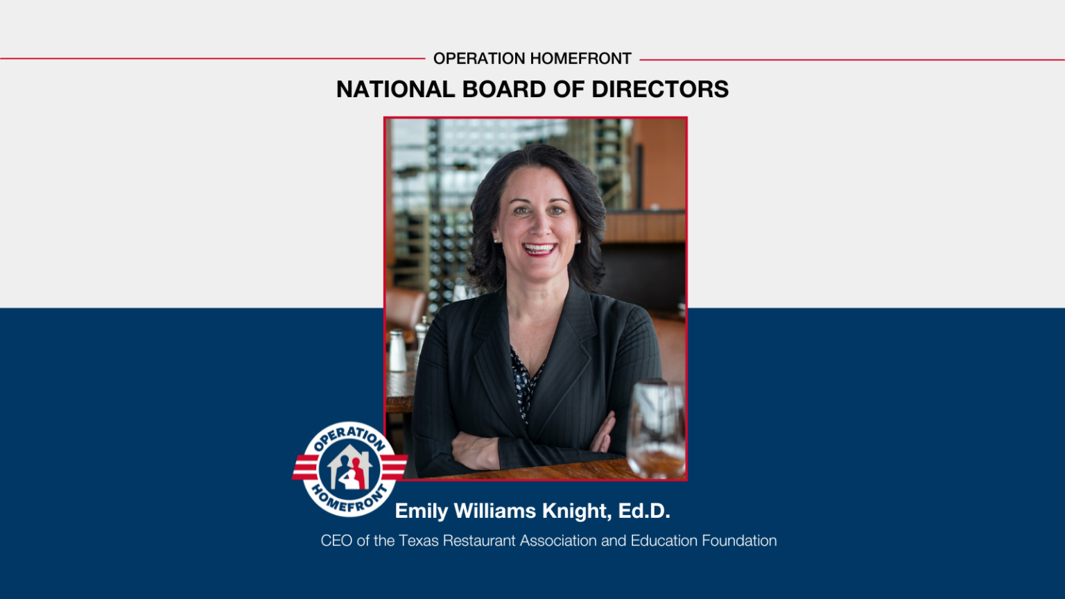 Emily Williams Knight, Ed.D. joins Board of Directors - Operation Homefront