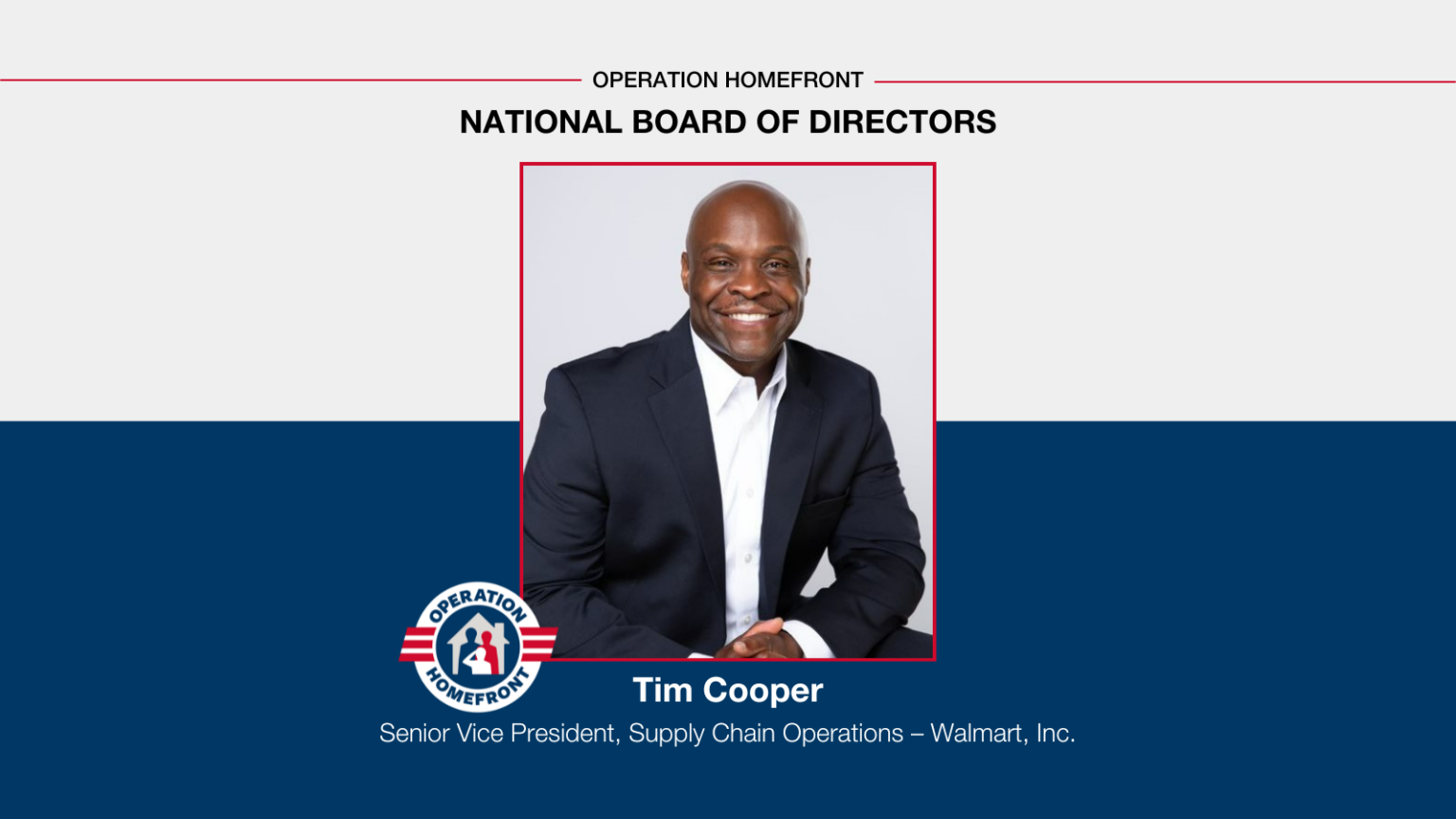 Tim Cooper Joins National Board of Directors - Operation Homefront