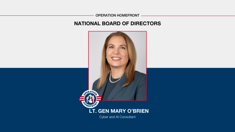 Lt. Gen Mary O'Brien Joins National Board of Directors - Operation ...